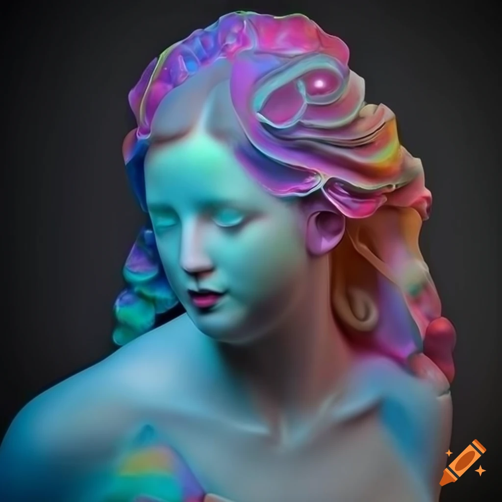 Sculpture with intricate details and vibrant colors on Craiyon