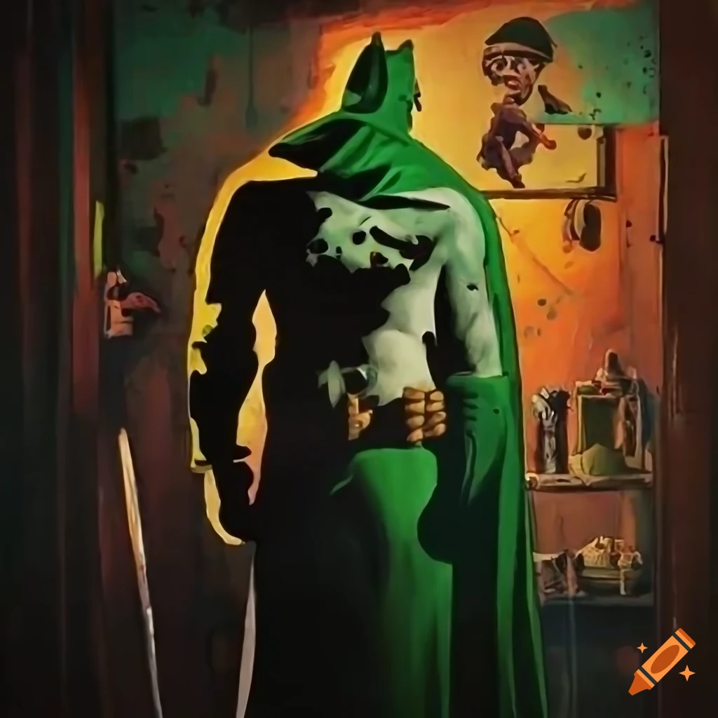 Provocative artwork of riddler and batman on Craiyon