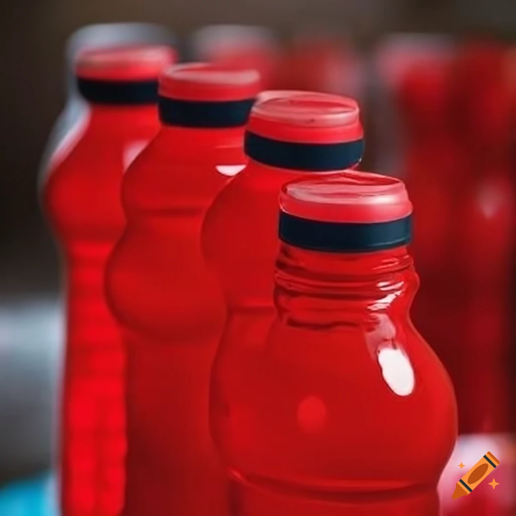 Red bottle of water on Craiyon