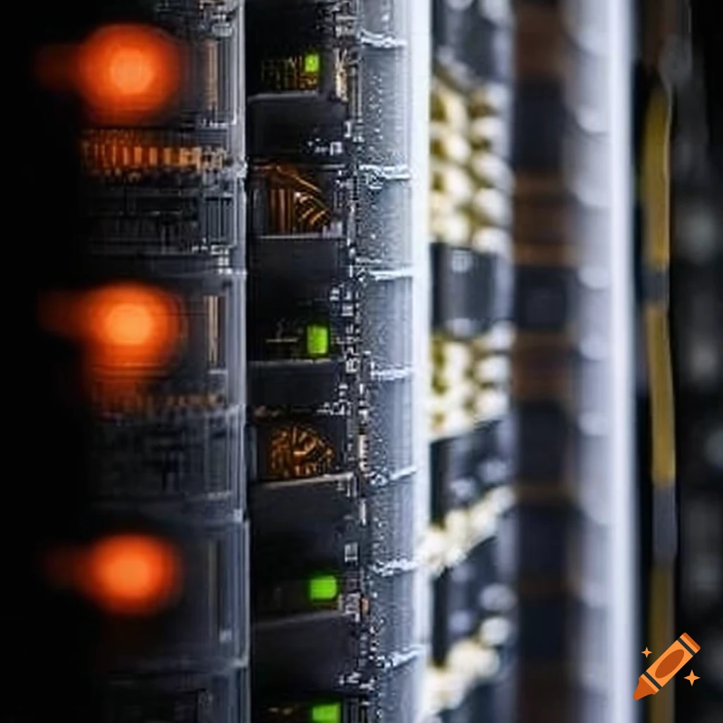 Developer configuring network switch on Craiyon