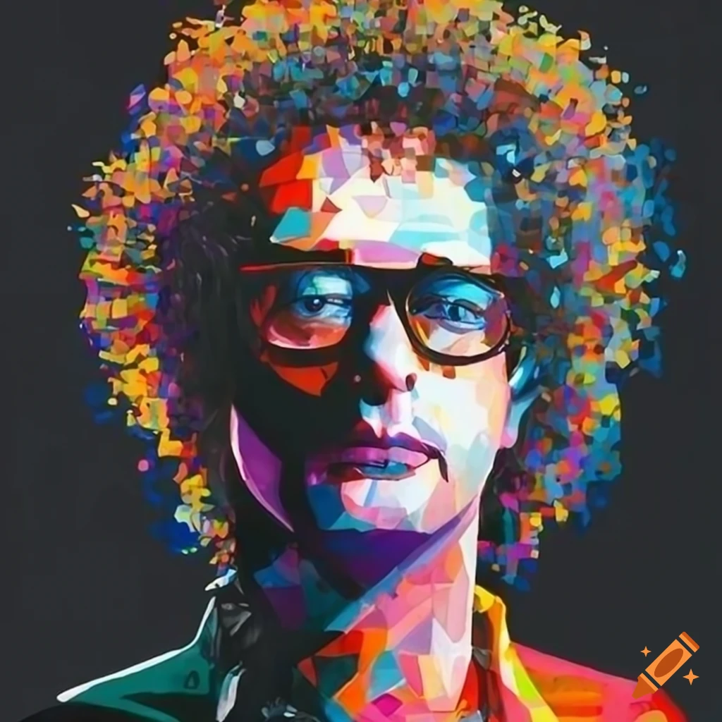 Geometrical portrait of gustavo cerati