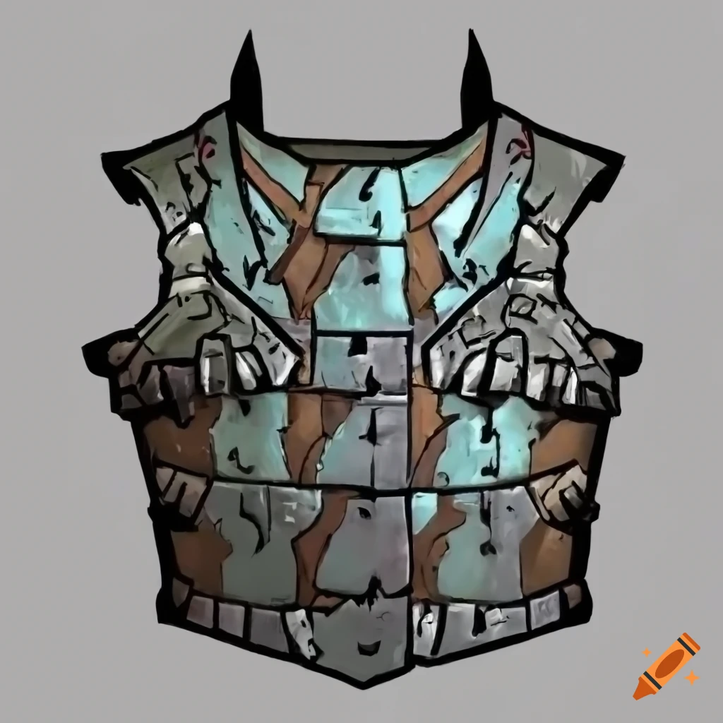 Ornate lizard head armor plate on Craiyon