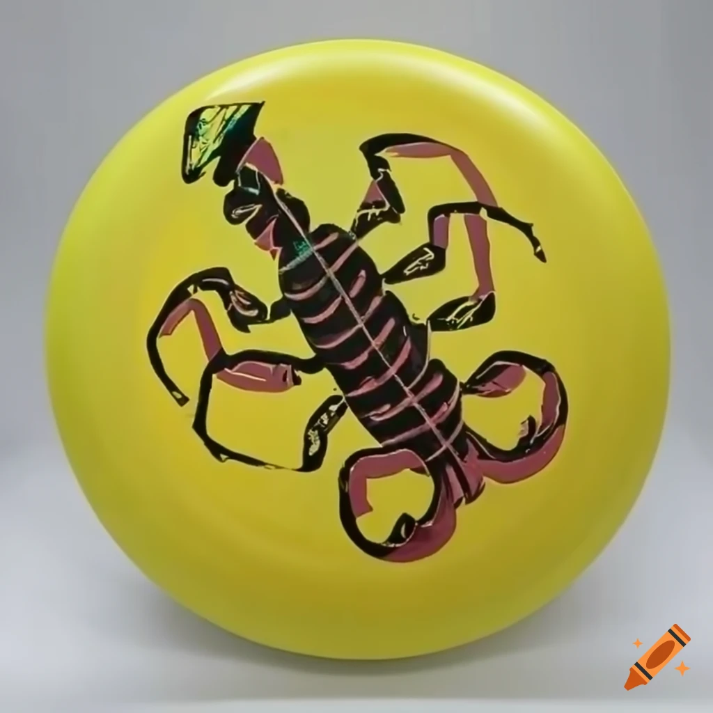 Scorpion art disc golf design