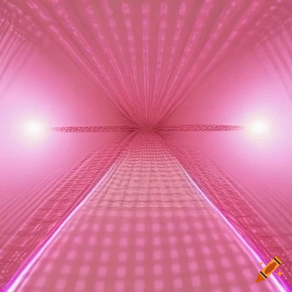 Pattern with light pink stars and laser beams on Craiyon