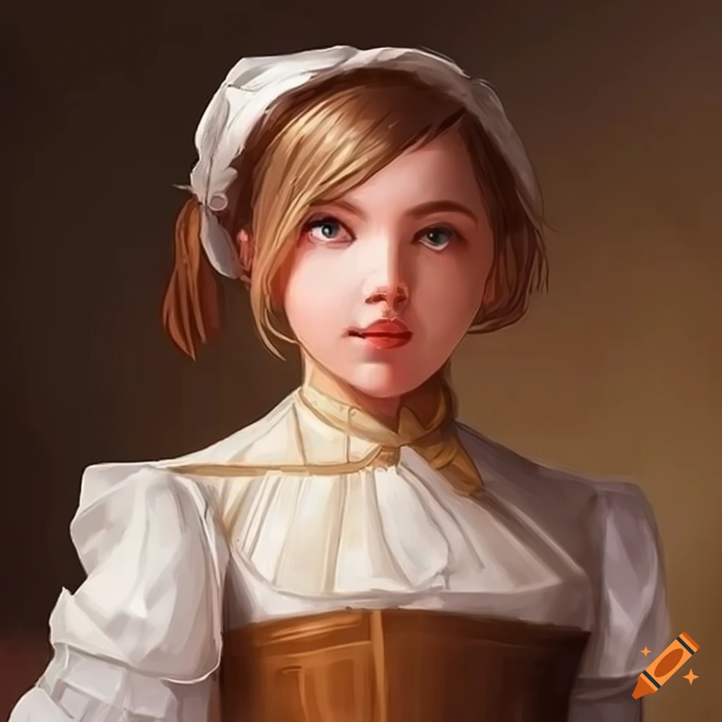 Portrait of a servant girl on Craiyon