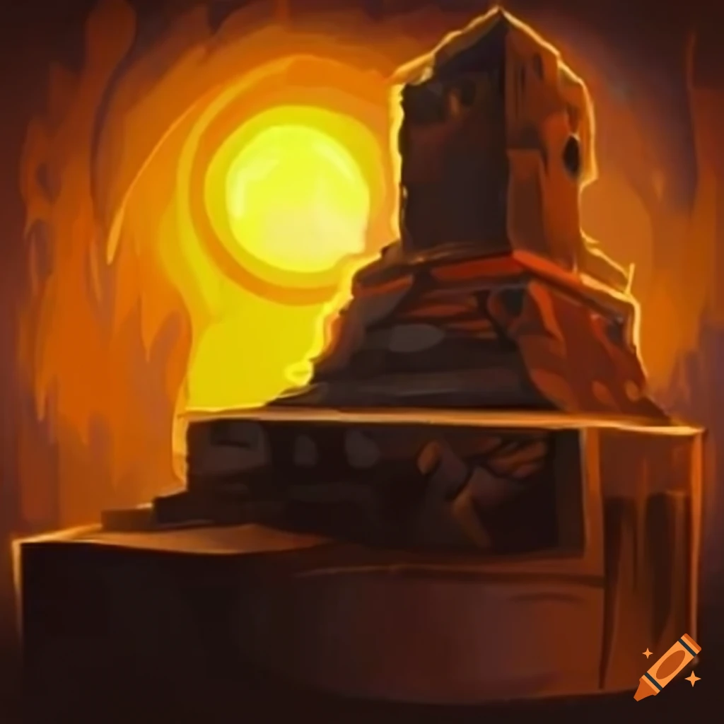 Image of an ancient golden dungeon on Craiyon