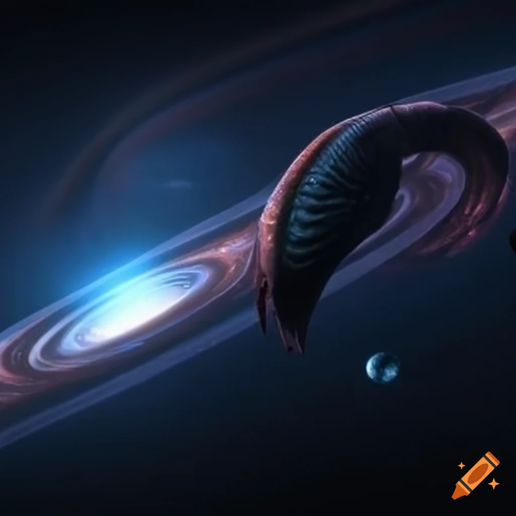 Image of an alien world with rings on Craiyon