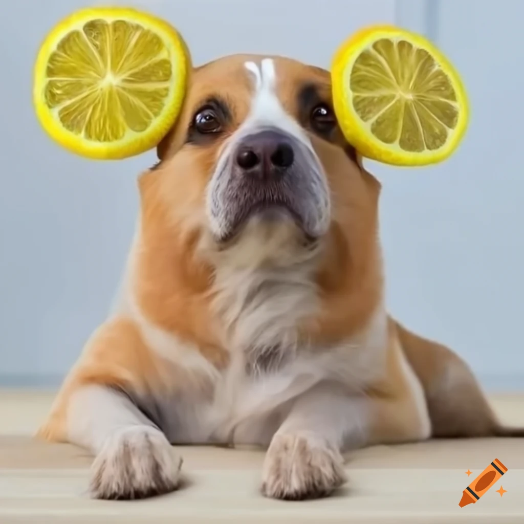 Dogs with unique lemon-shaped ears on Craiyon
