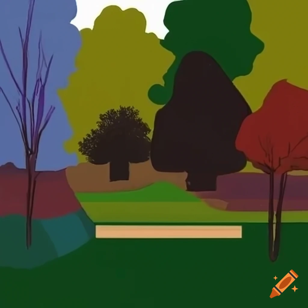 Retro landscape with a 90s vibe on Craiyon