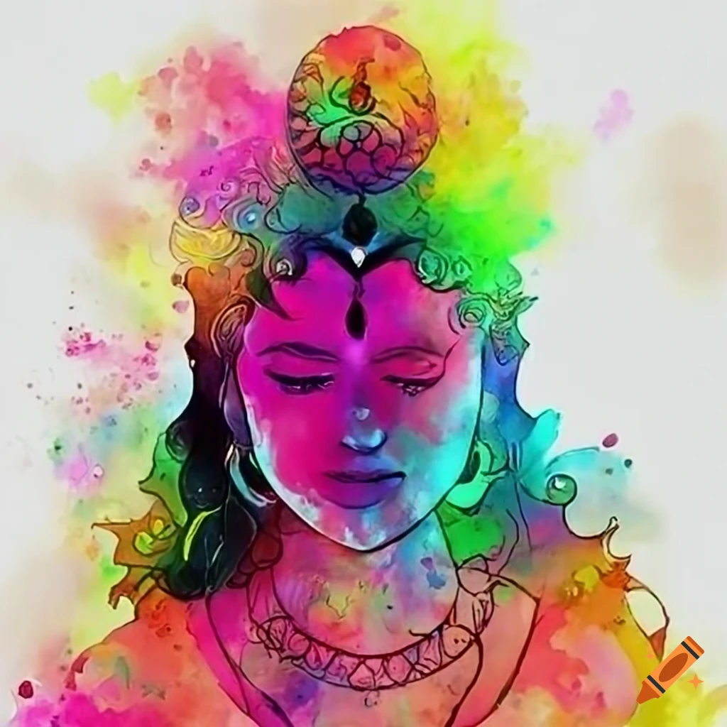 Silhouette of the goddess of beauty ashtart