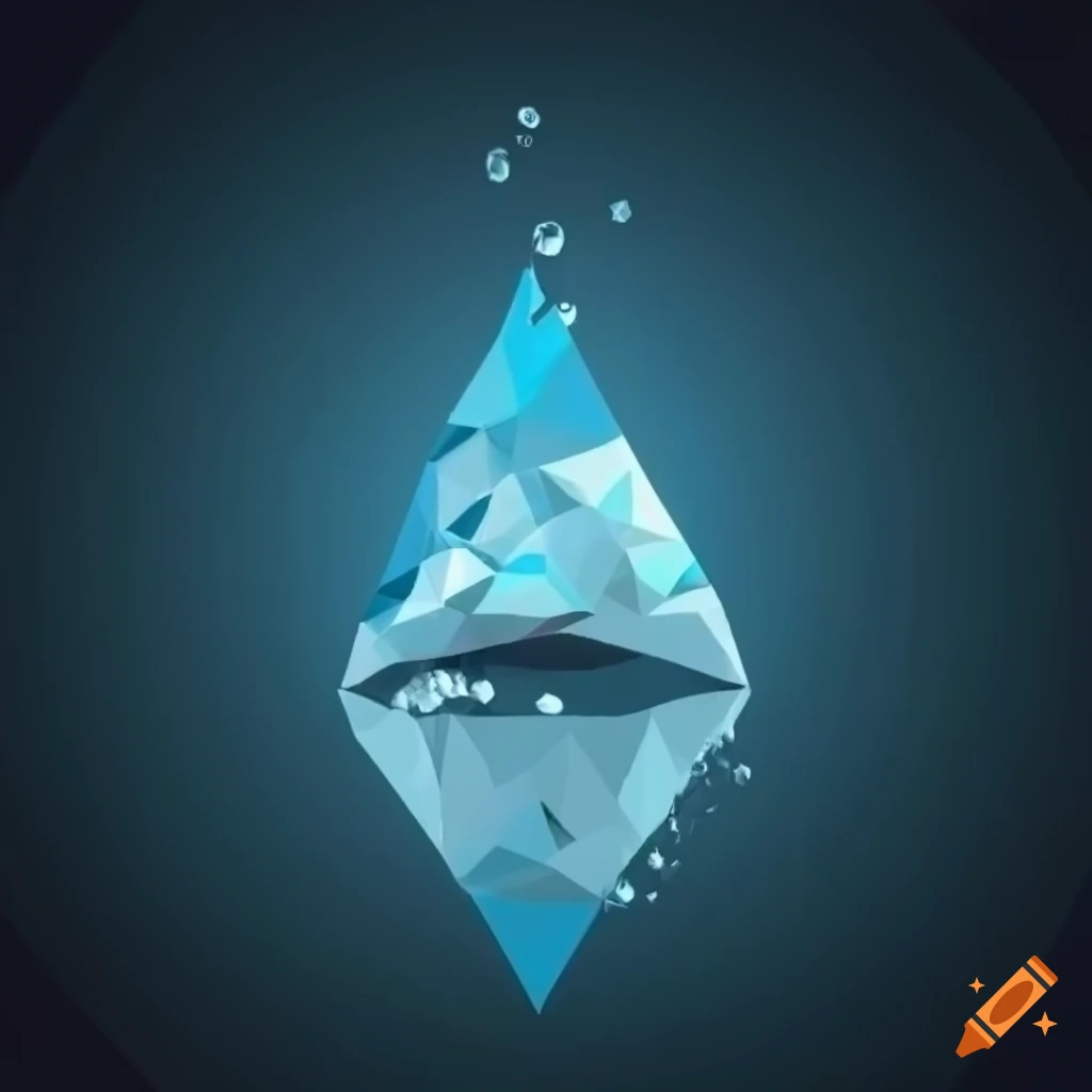 Low-poly battle card with splashing water