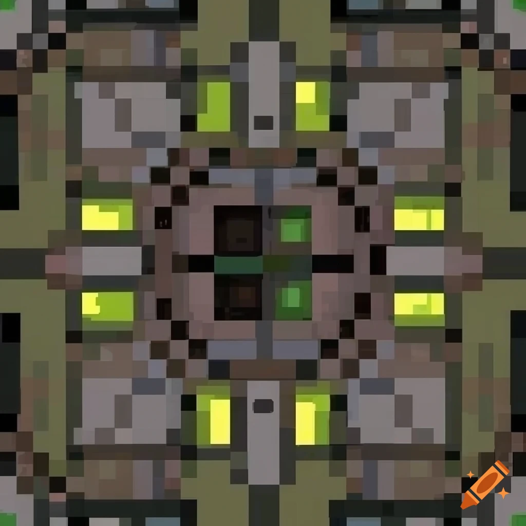 2d pixel art of an alien spaceship on tiled floor on Craiyon
