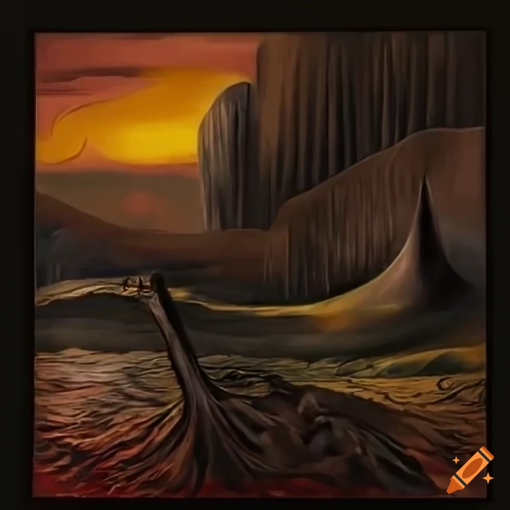 Surreal expressionism landscape artwork on Craiyon