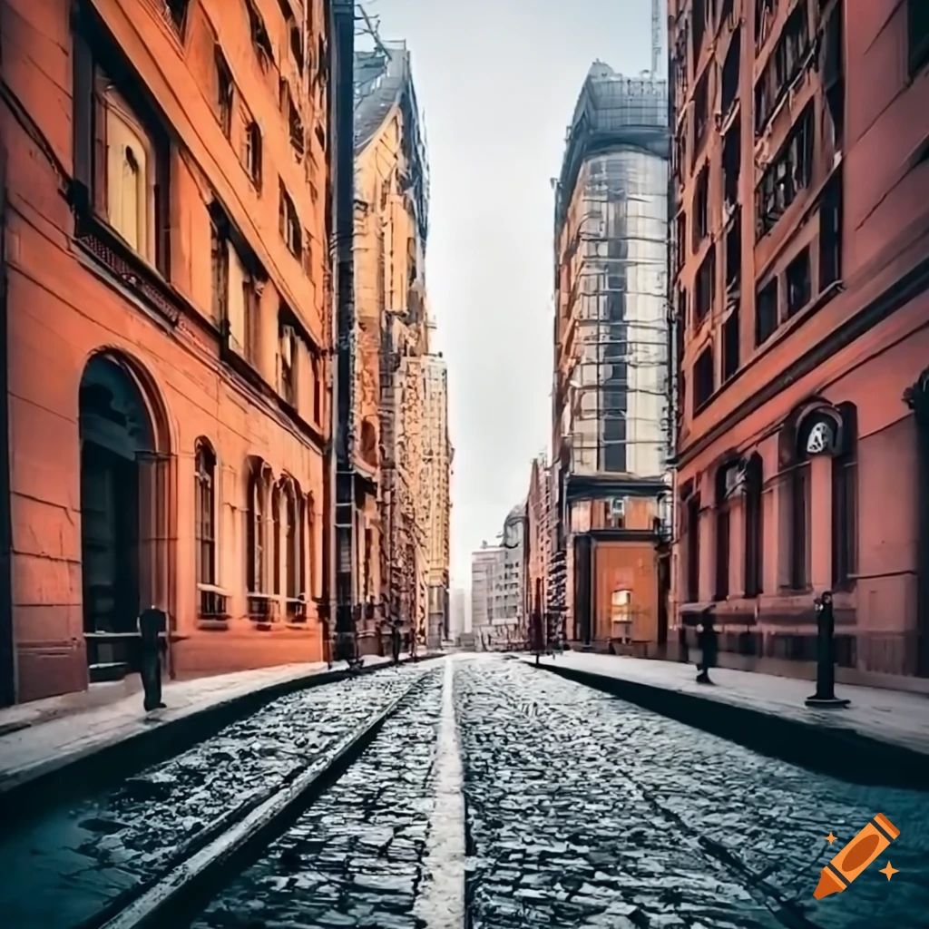 City street view on Craiyon