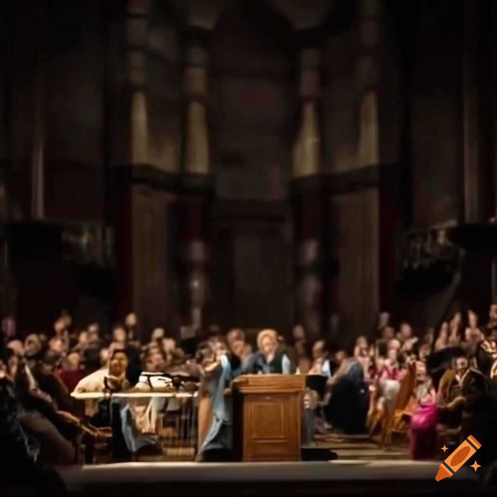 Image of Apostle Paul delivering a speech on Craiyon