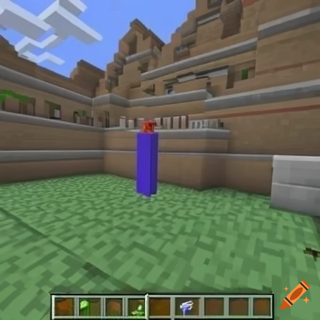 Exploring the hub in minecraft