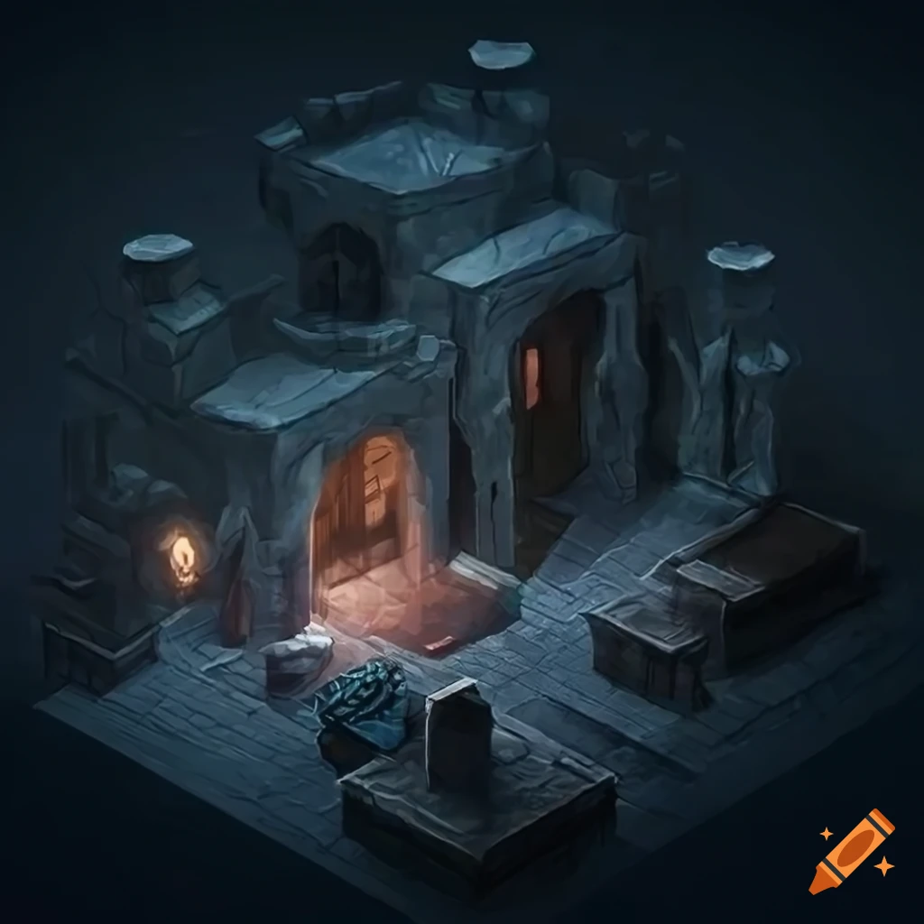 Isometric concept art of outdoor nature terrain on Craiyon