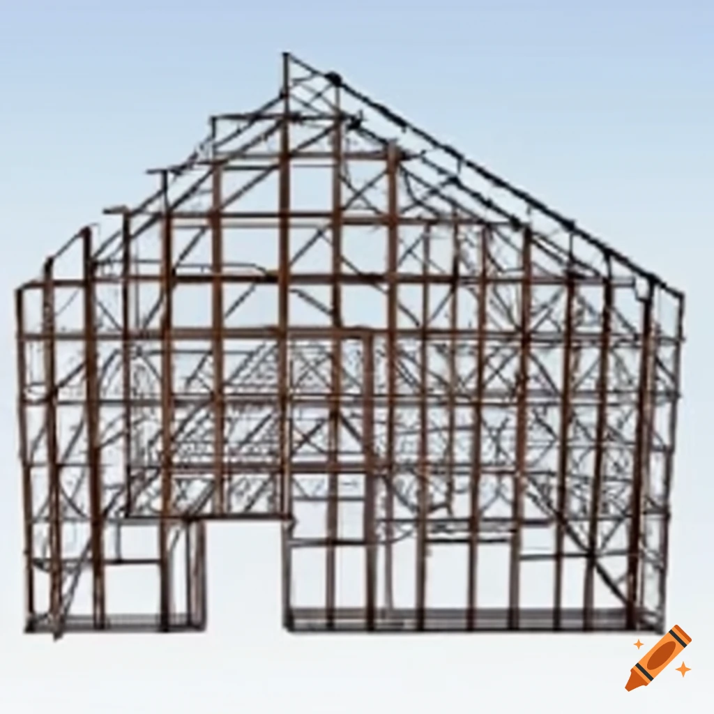 Abstract building structures on Craiyon