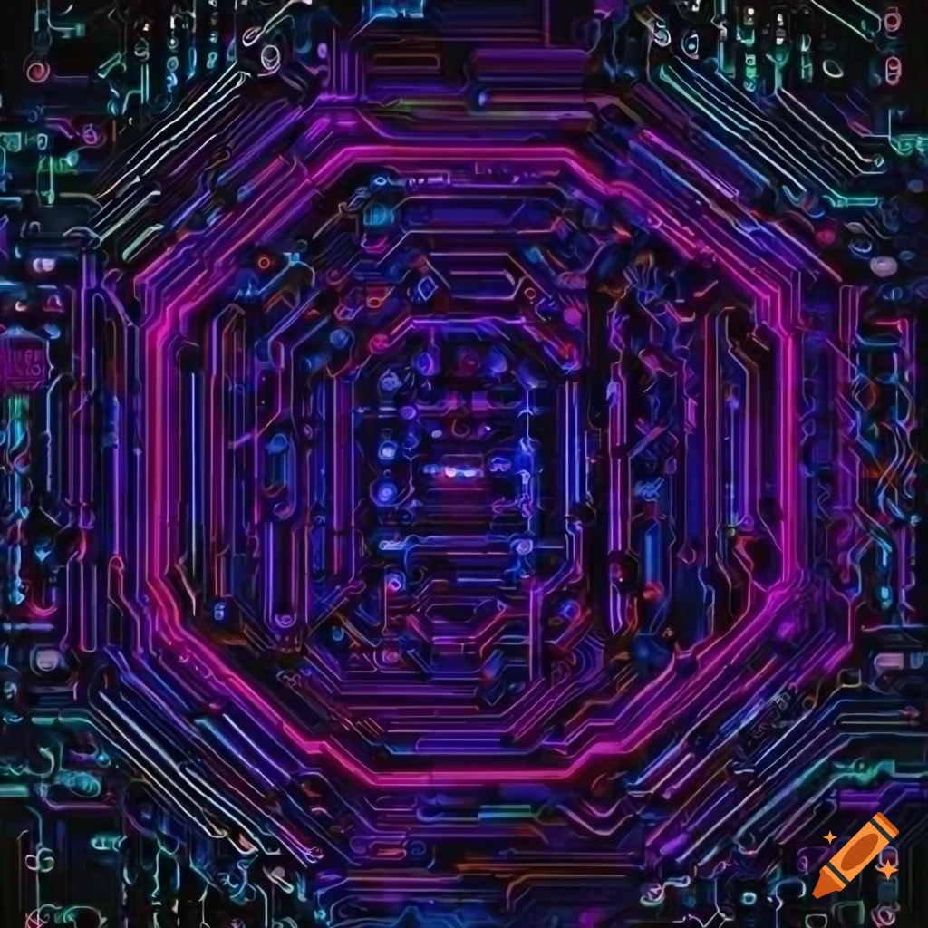 Abstract Circuit Pattern In High Resolution On Craiyon
