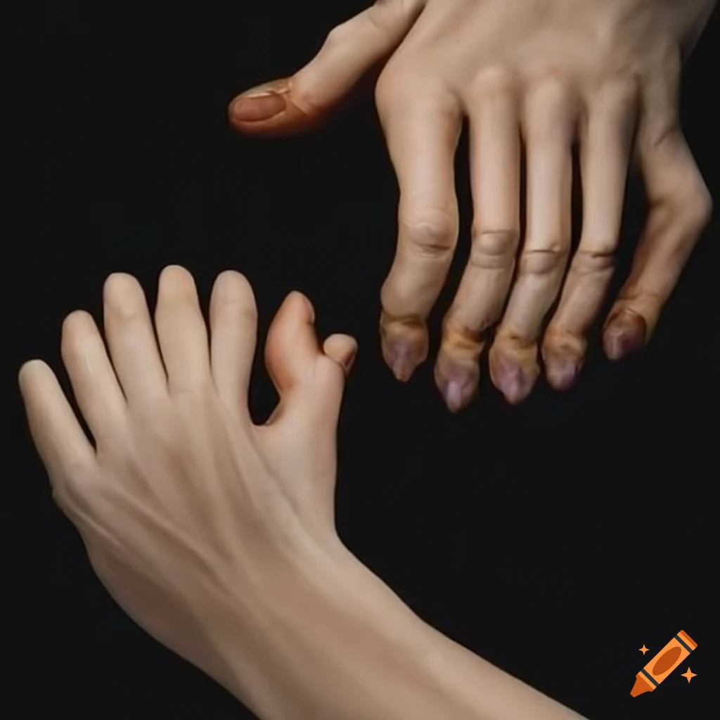 Two women holding hands in front of a white wall on Craiyon