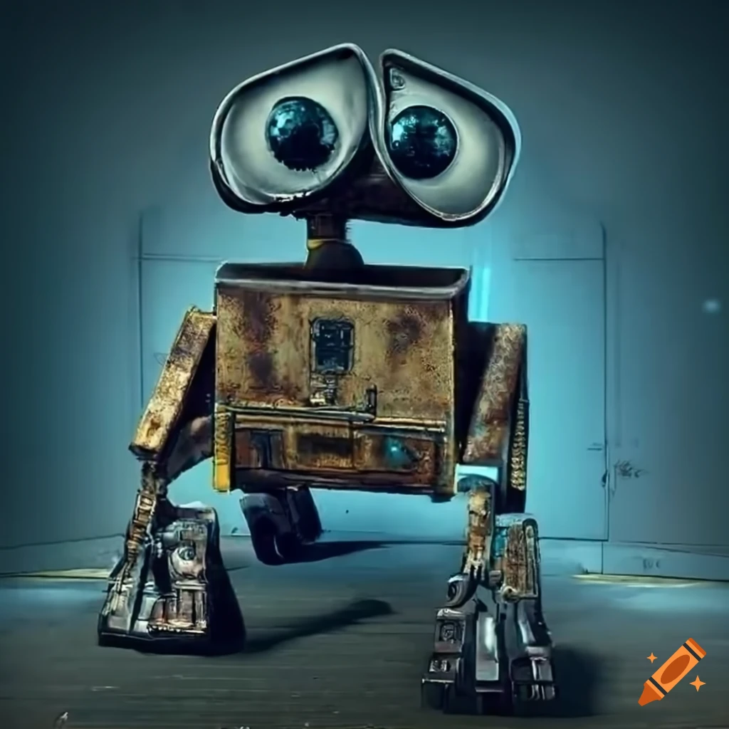Emo version of wall-e character on Craiyon