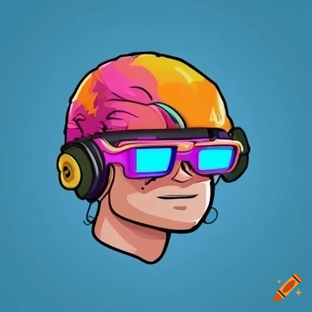 Cartoon style nft artwork of a skater with a cap, glasses, and ...