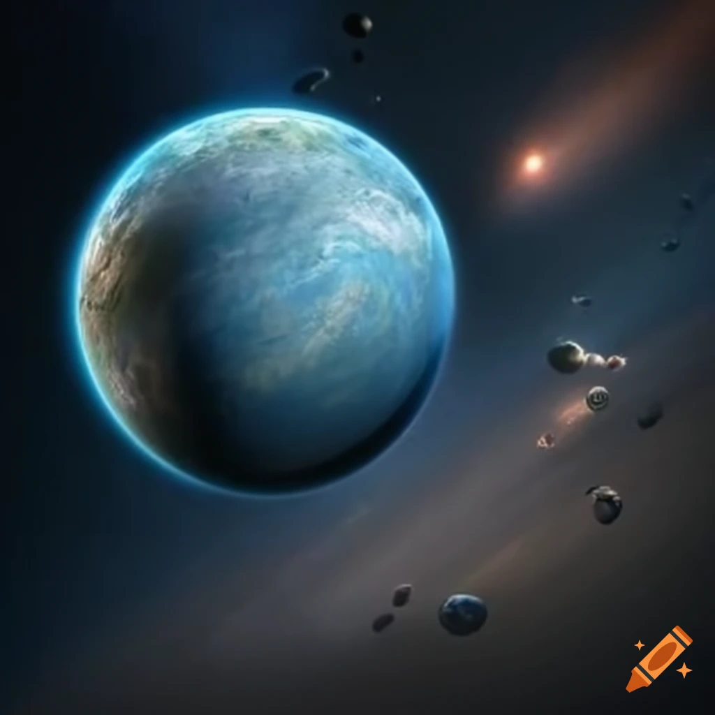 Planet in outer space on Craiyon