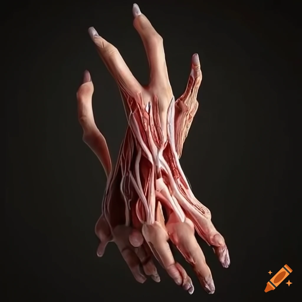 Anatomically accurate human hands on Craiyon