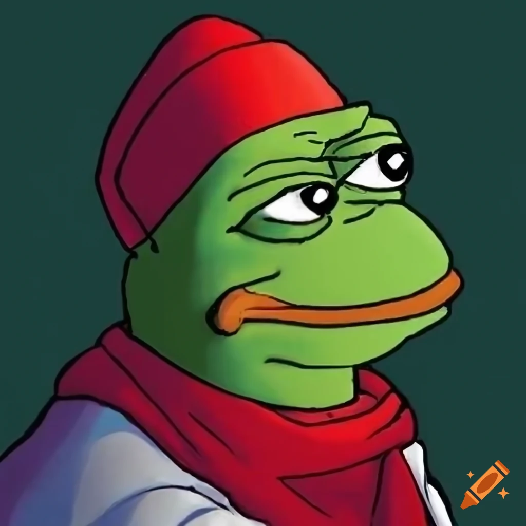 Satirical image of pope pepe the frog on Craiyon