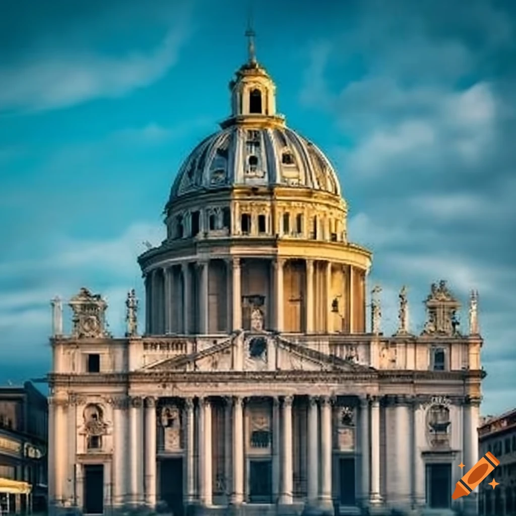 Impressive roman-inspired skyline on Craiyon