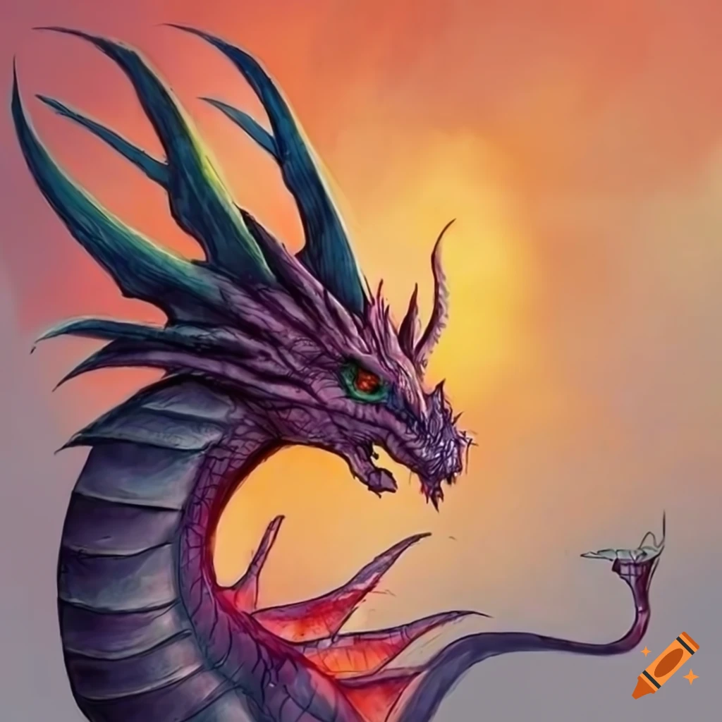 Digital artwork of a dragon