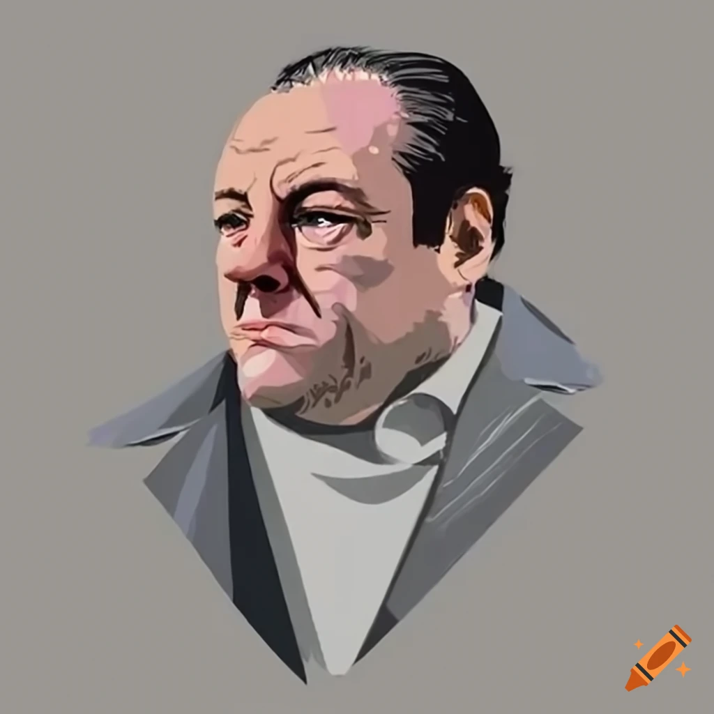 Portrait of a character inspired by gta and tony soprano on Craiyon