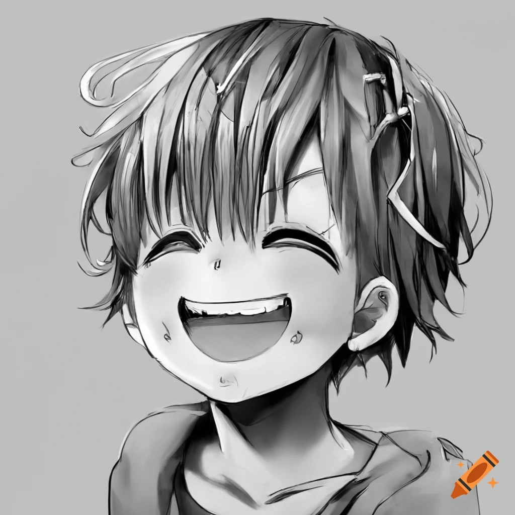 Cute manga kid showing mixed emotions on Craiyon