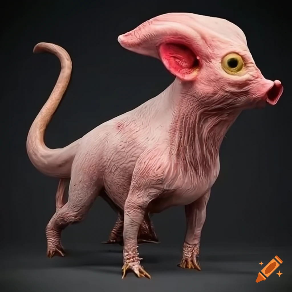 Hyper-realistic artwork of an alien pig chicken on Craiyon