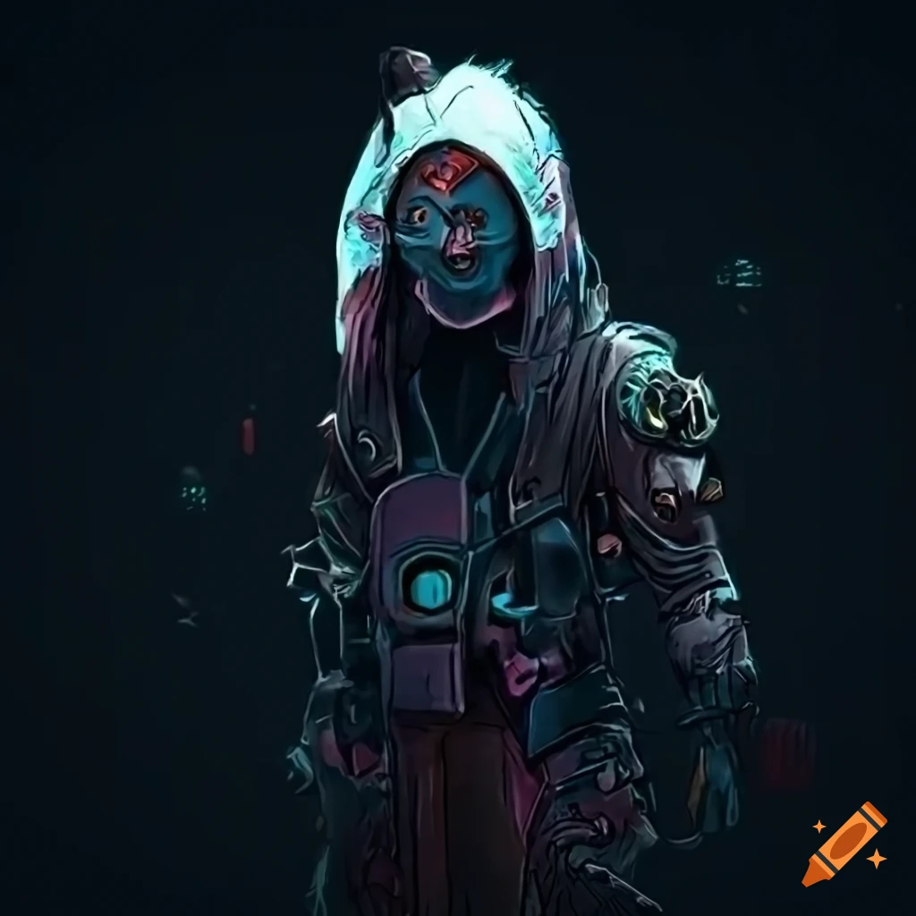 Cyberpunk ghost artwork