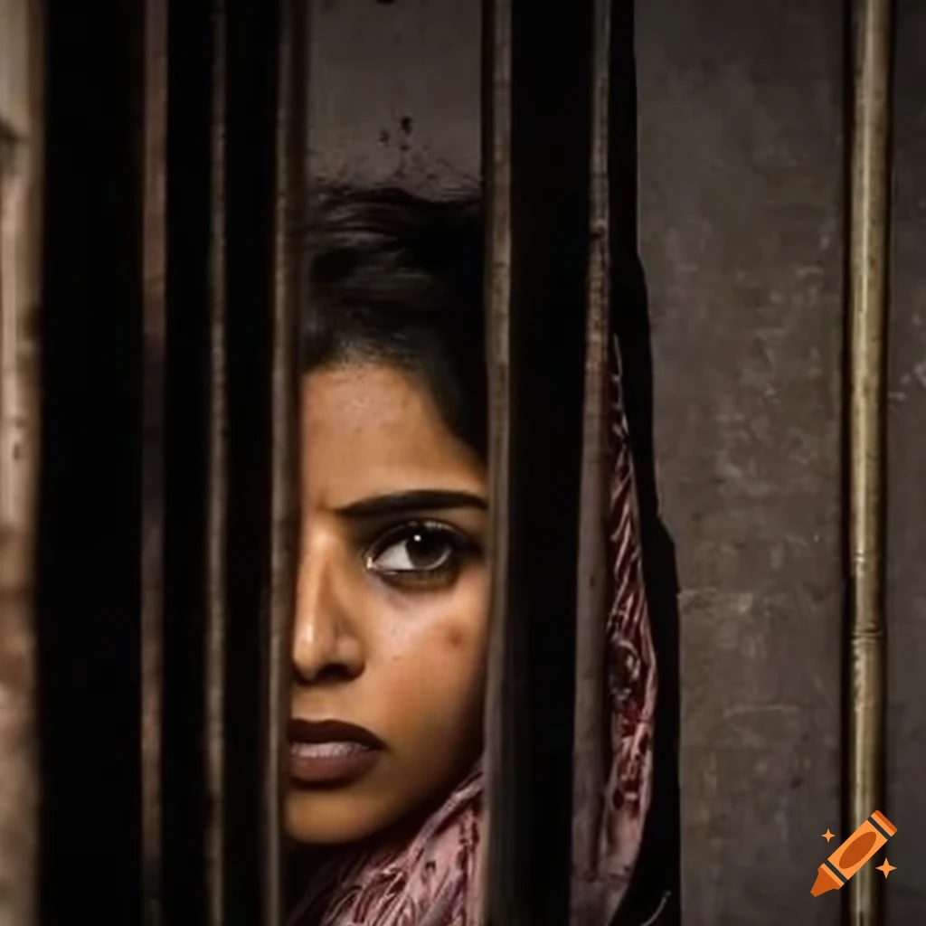 Pakistani women in prison on Craiyon