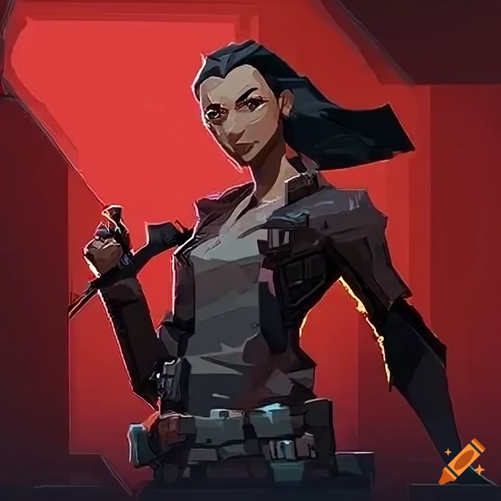 Indian female valorant agent in a sari on Craiyon