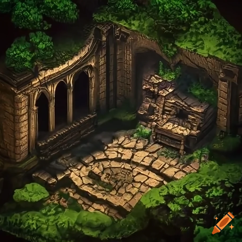 In the background between formation from above fantasy rpg game forest ...