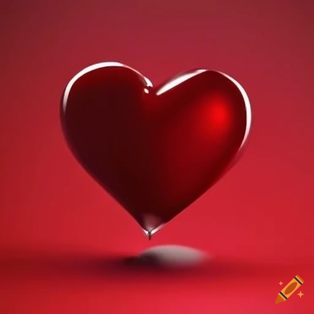 Red heart symbol on Craiyon