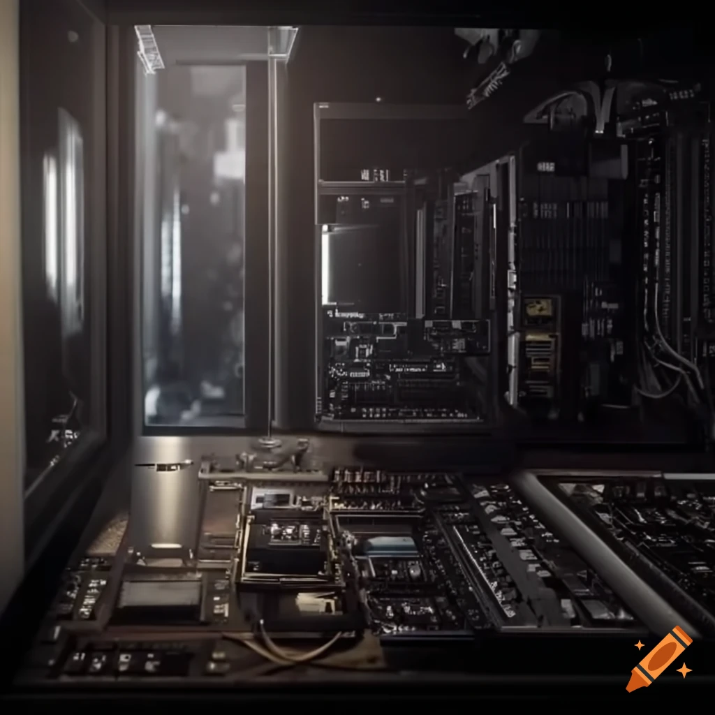 Interior of a computer on Craiyon