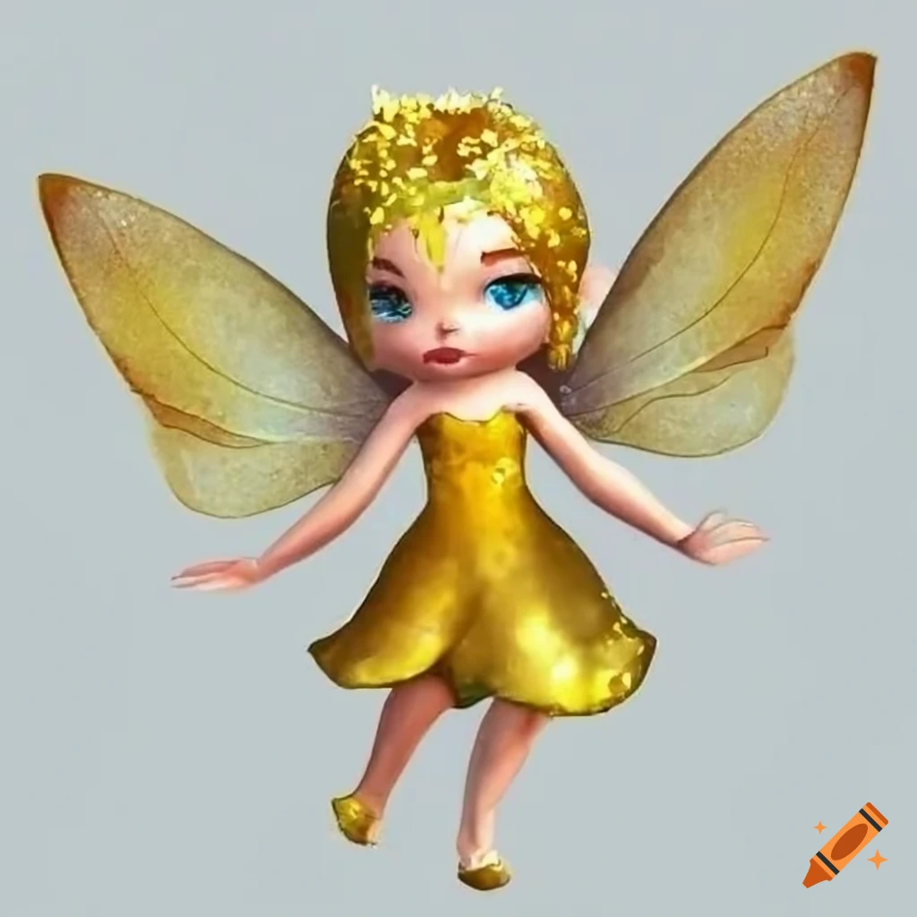 Watercolor painting of a young pixie fairy