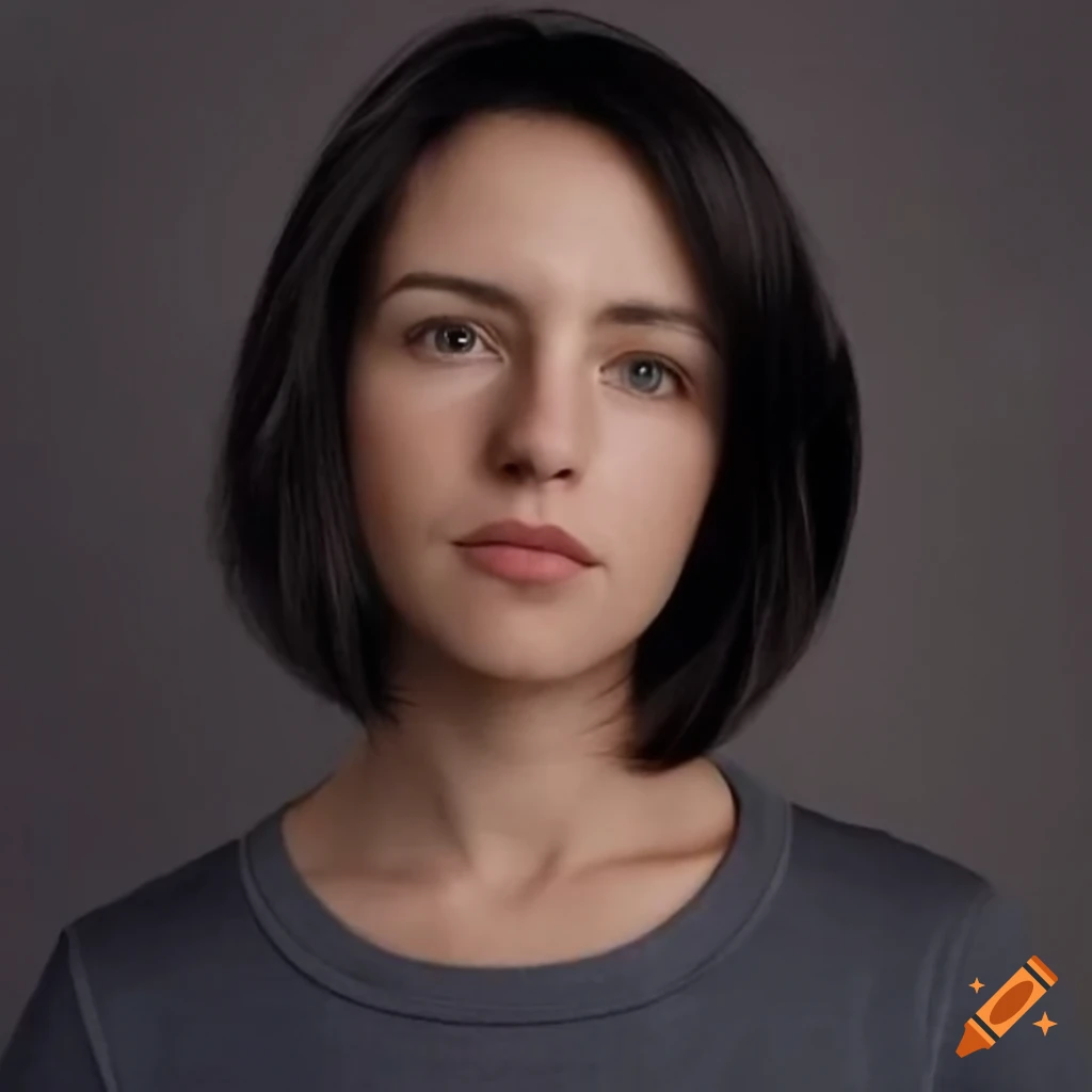 Portrait of a young jewish woman with sultry expression and medium ...