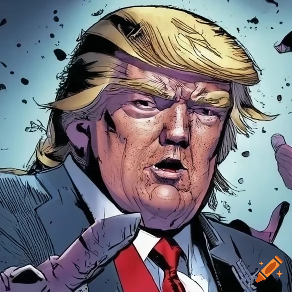 Marvel comic villain inspired by donald trump on Craiyon
