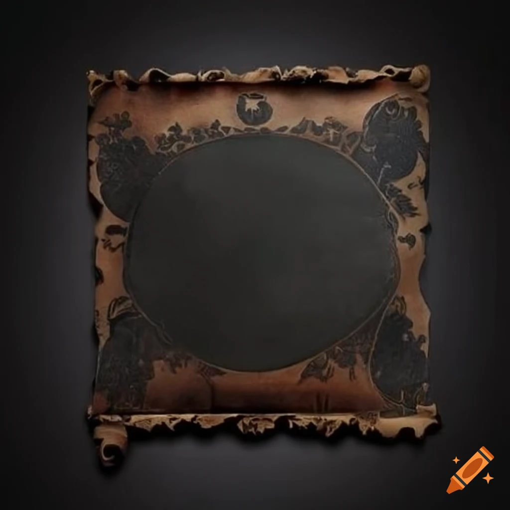 Black medieval note paper on Craiyon