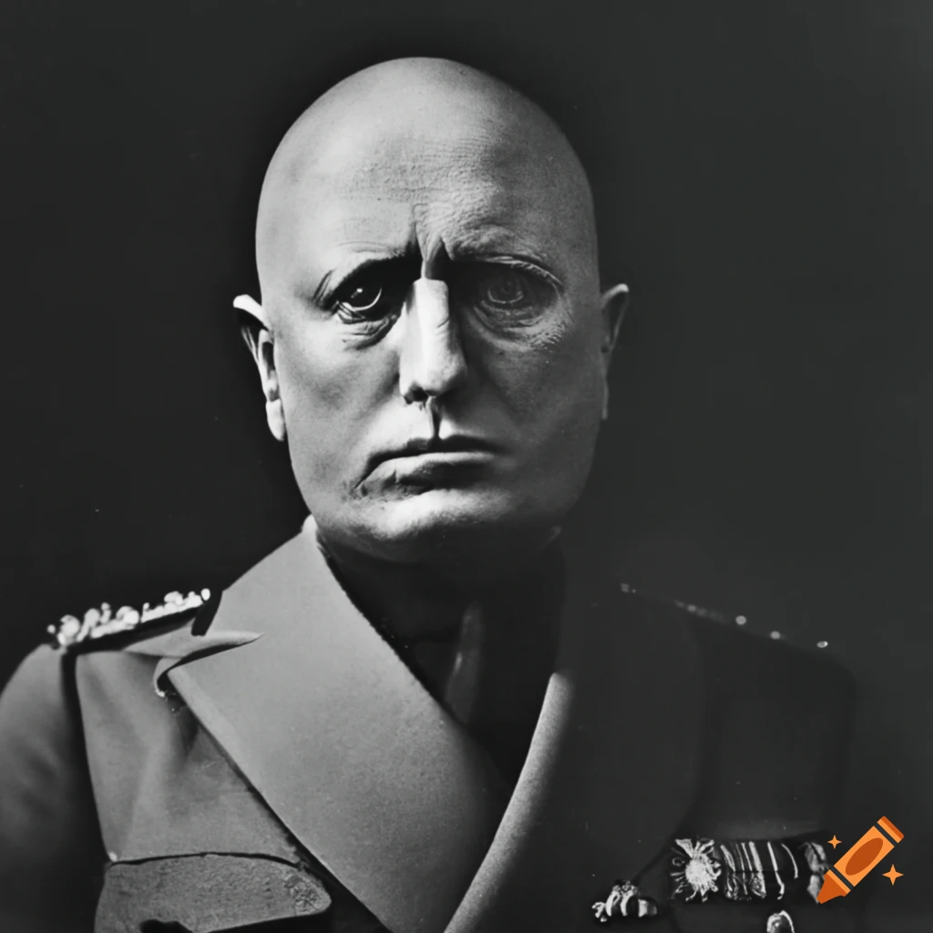 Portrait of benito mussolini on Craiyon