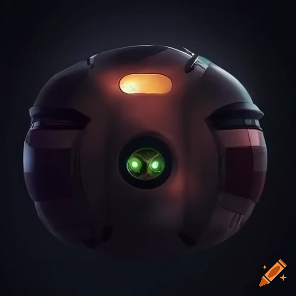 Spherical drone with camera, motion sensor, and microphone on Craiyon