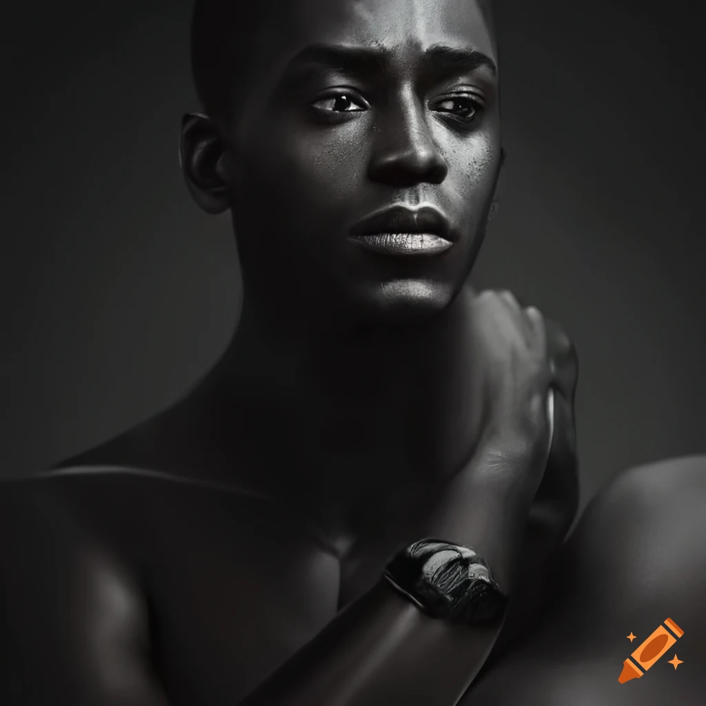 Portrait of a black man on Craiyon