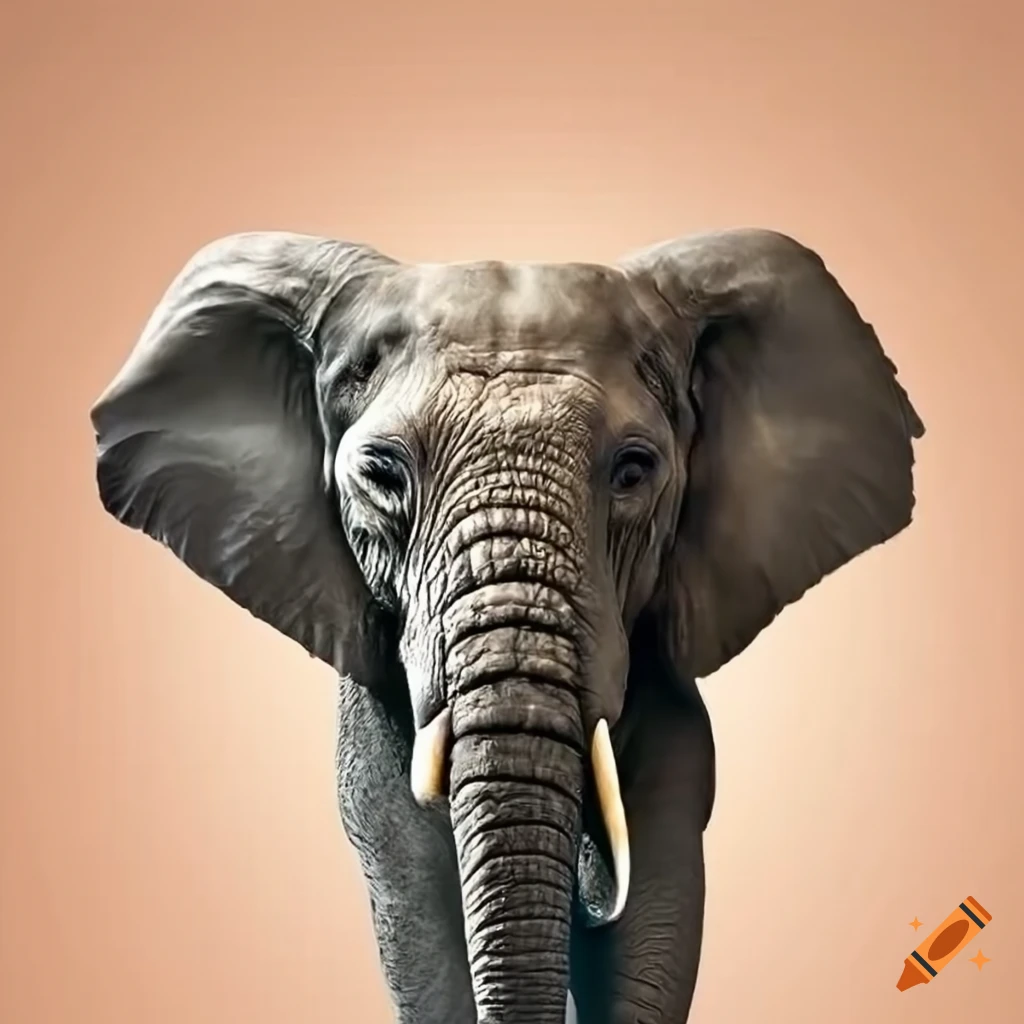 A powerful elephant on Craiyon