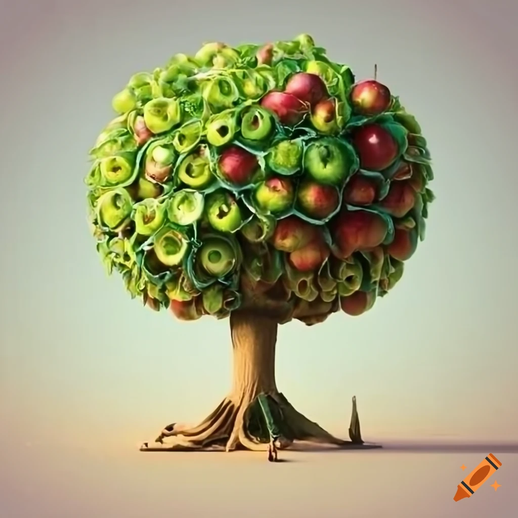 Image of a huge apple tree