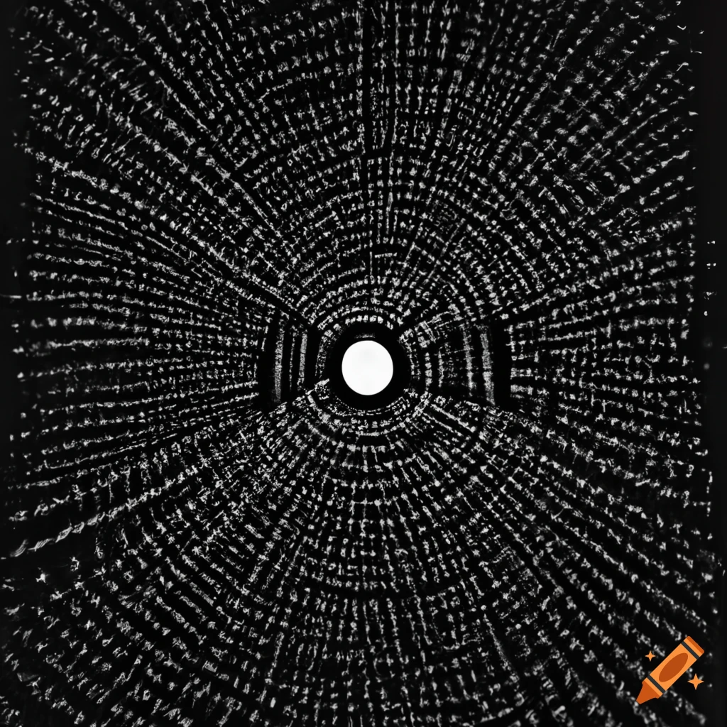 Grainy black and white signal pattern